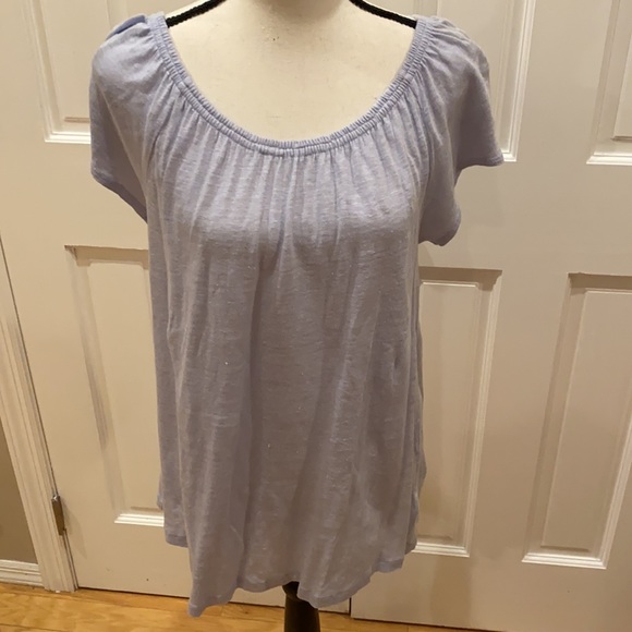 Kenar | Tops | Kenar Baby Blue Linen Top | Poshmark